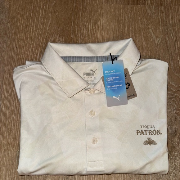 Puma | Shirts | Puma Mens Cream Golf Polo Patron Tequila | Poshmark